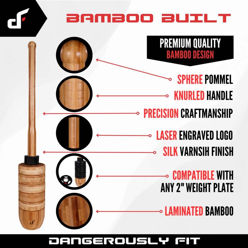 Maverick Mace - Adjustable Mace - Bamboo Gada Macebell