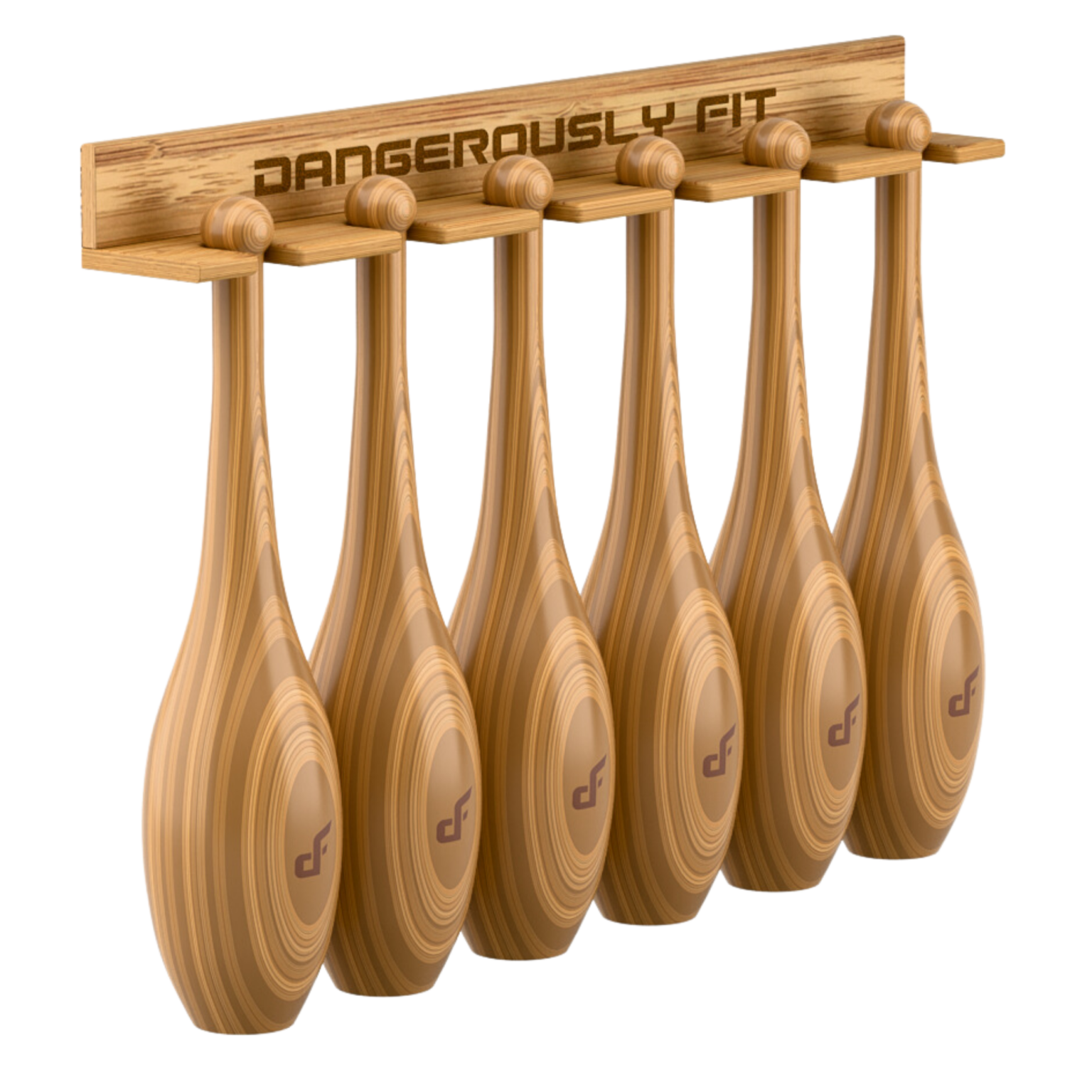 Indian Club Wall Rack - Light Clubs Storage