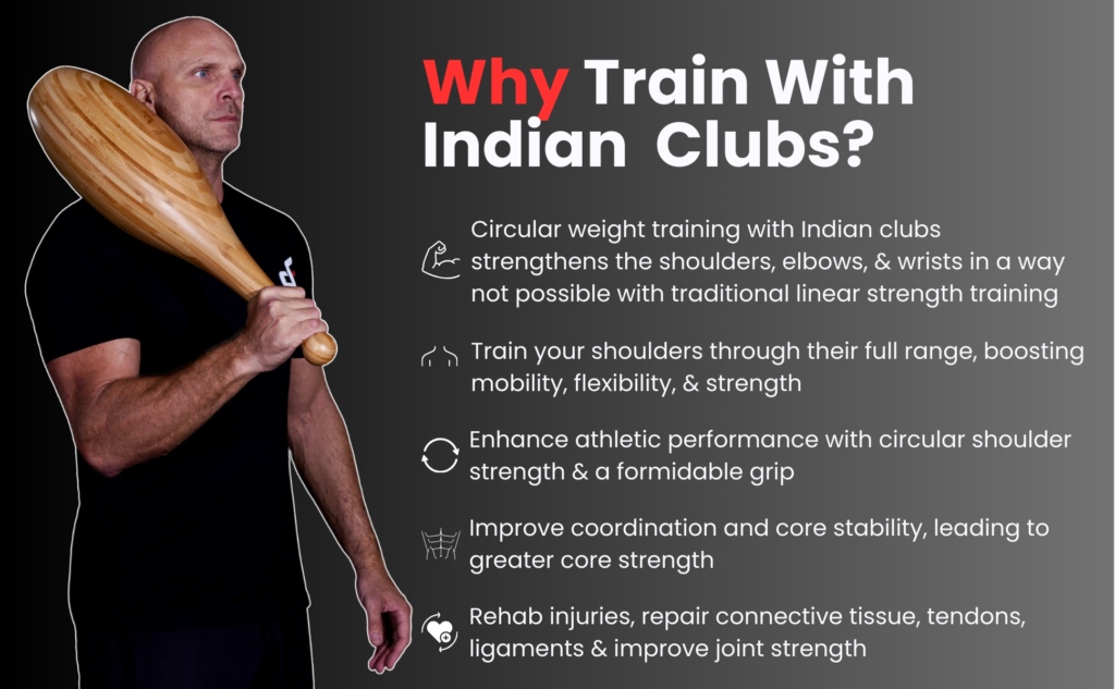 13lb Heavy Wooden Indian Club - Gama Club - Dangerously Fit