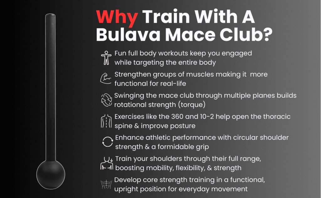 Bulava Mace Club | Short Steel Mace - Long Heavy Club